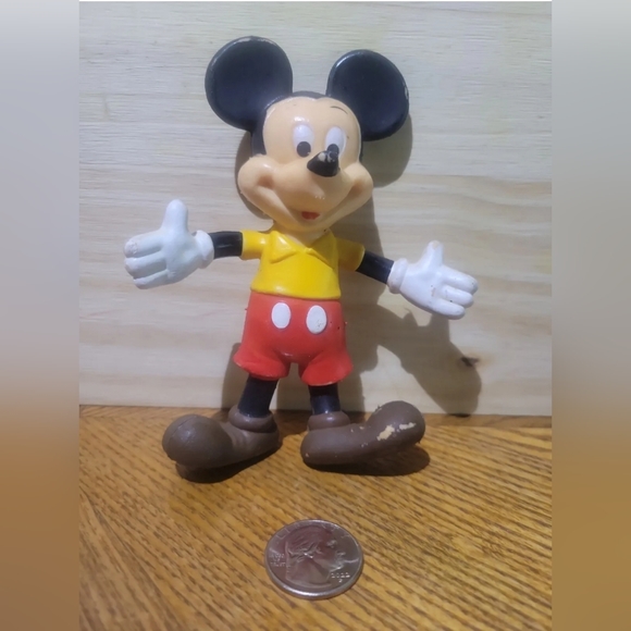 Disney | Toys | Vintage Rubber Bendee Bendy Figure Mickey Mouse Walt ...